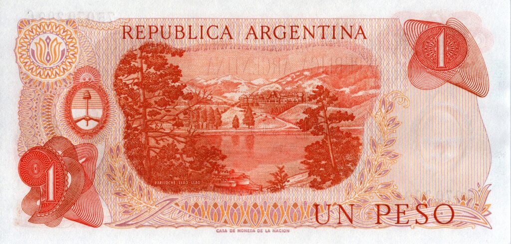 ARGENTINE billet de 1 Peso ND (1970/73) Général Manuel Belgrano